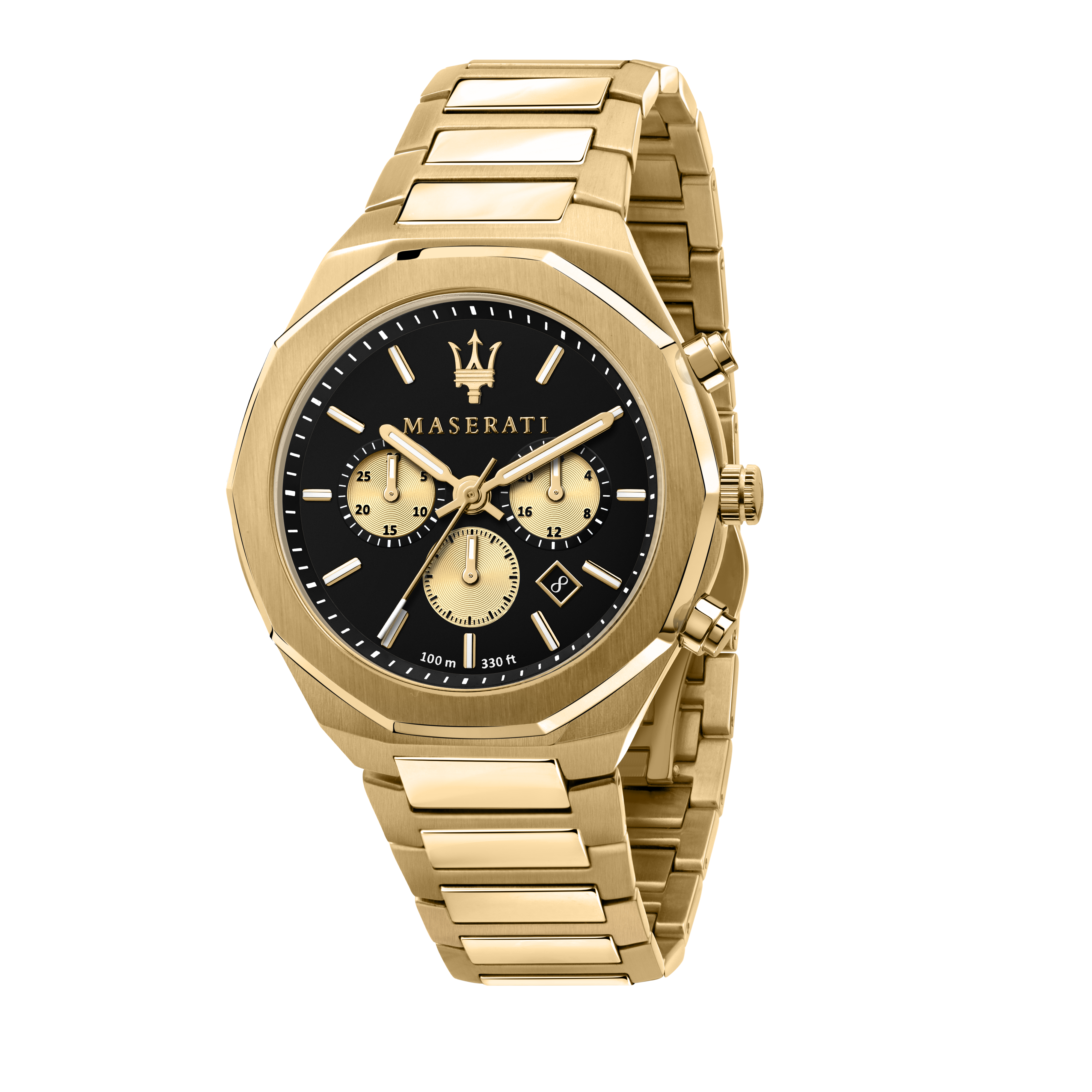 Maserati Stile Gold 45mm Chronograph Watch R8873642001 – Atlas Jewellers